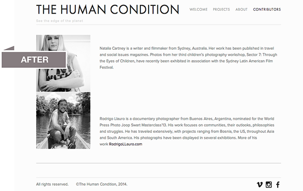 Photography Website Makeover: The Human Condition - Feature Shoot